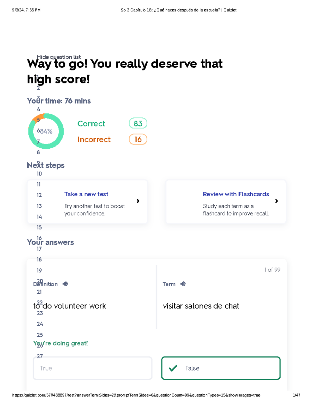 Sp 2 Capítulo 1B ¿Qué haces después de la escuela Quizlet - Way to go ...