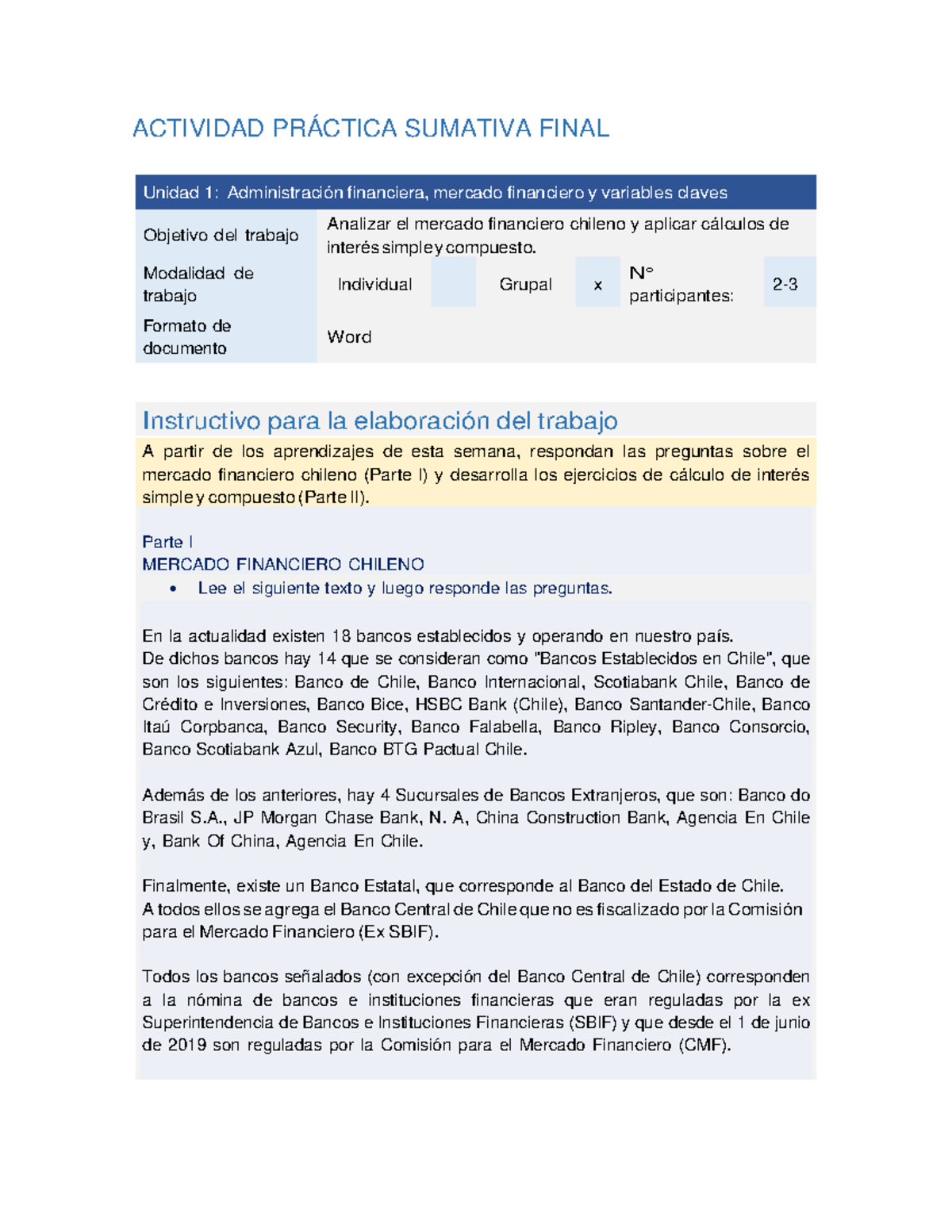 VF FIN101 Evaluación Sumativa Semana 3 UV - ACTIVIDAD PRÁCTICA SUMATIVA FINAL Unidad 1: - Studocu