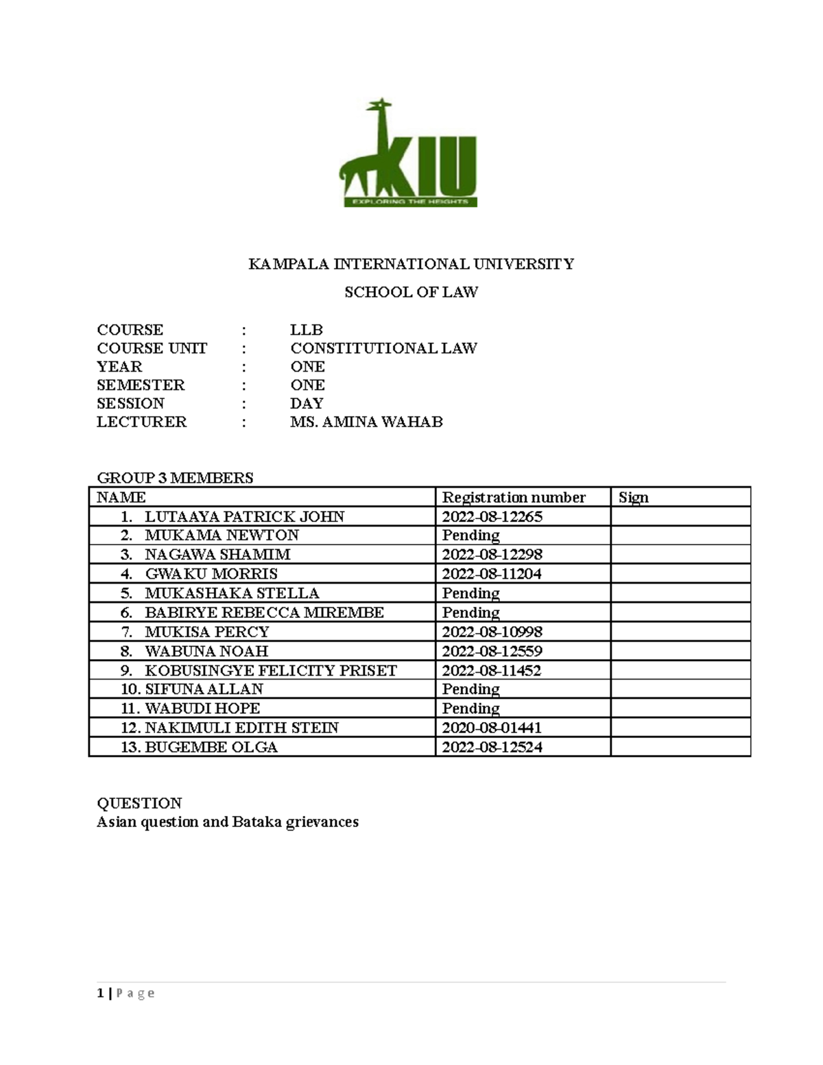 Asian Question lecturer copy 1 - KAMPALA INTERNATIONAL UNIVERSITY ...