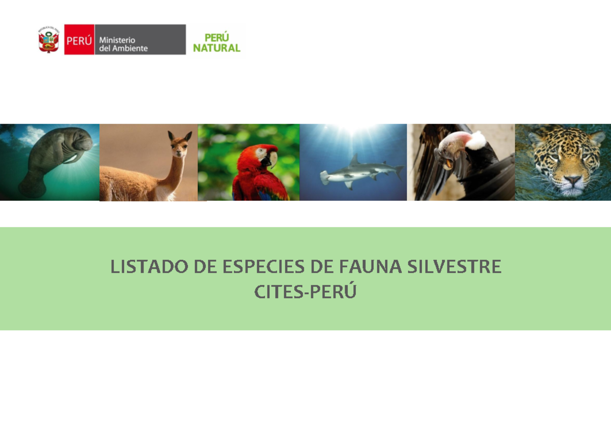 Listado Fauna Cites Final - LISTADO DE ESPECIES DE FAUNA SILVESTRE ...