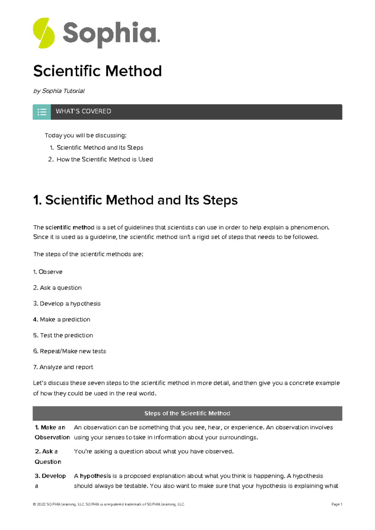 Scientific-method-27 - Scientific Method by Sophia Tutorial Today you ...