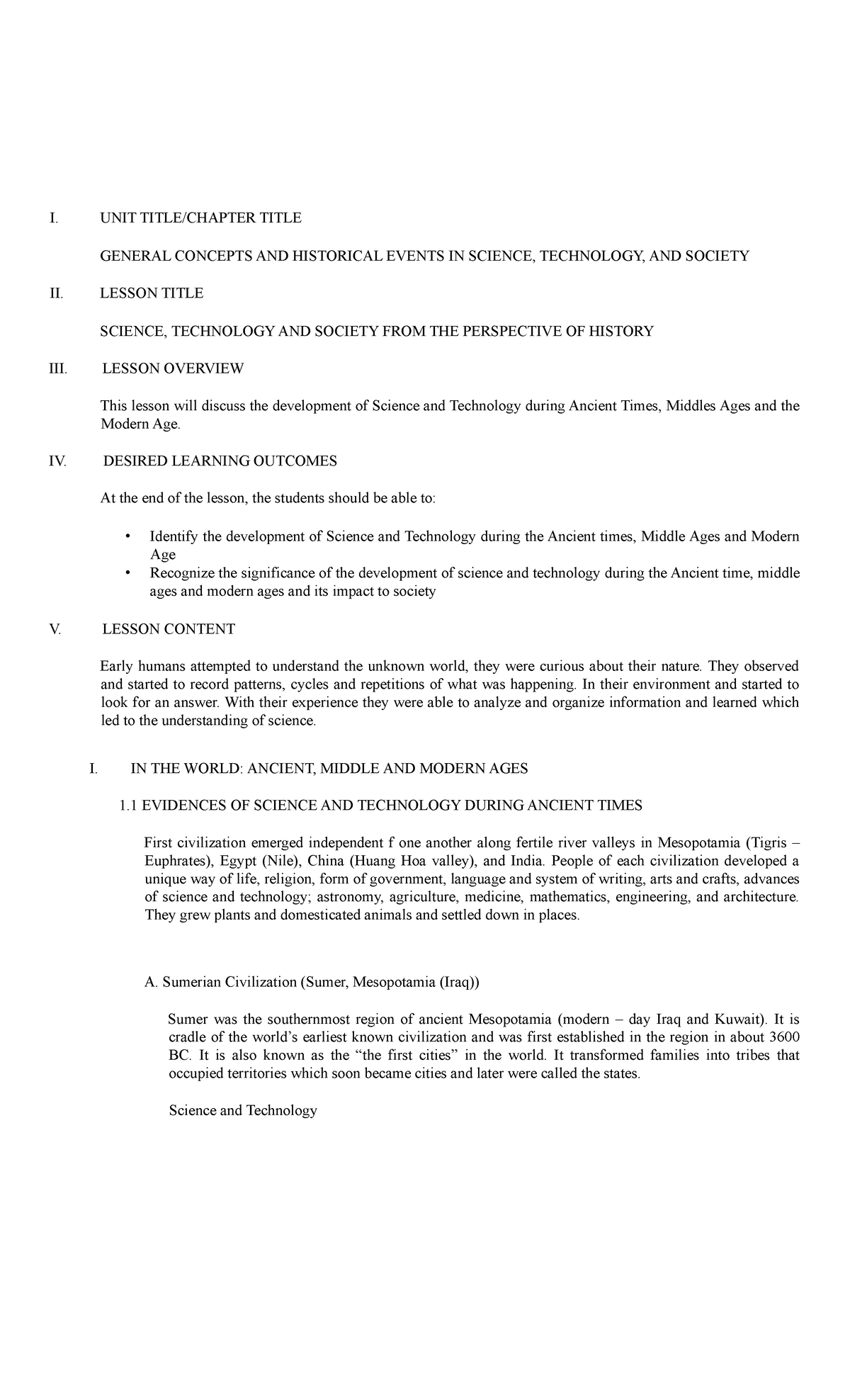 STS Module 2 - GENERAL CONCEPTS AND HISTORICAL EVENTS IN SCIENCE ...