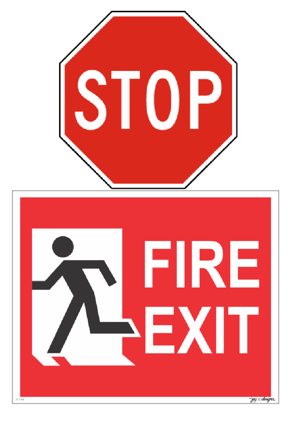 Signages - STOP FIRE JC1992 ray C designs STOP FIRE JC1992 ray C ...