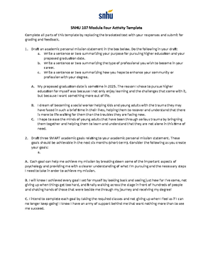 SNHU-107 MOD 3 ASSIGNMENT - SNHU 107 Module Three Activity Template ...