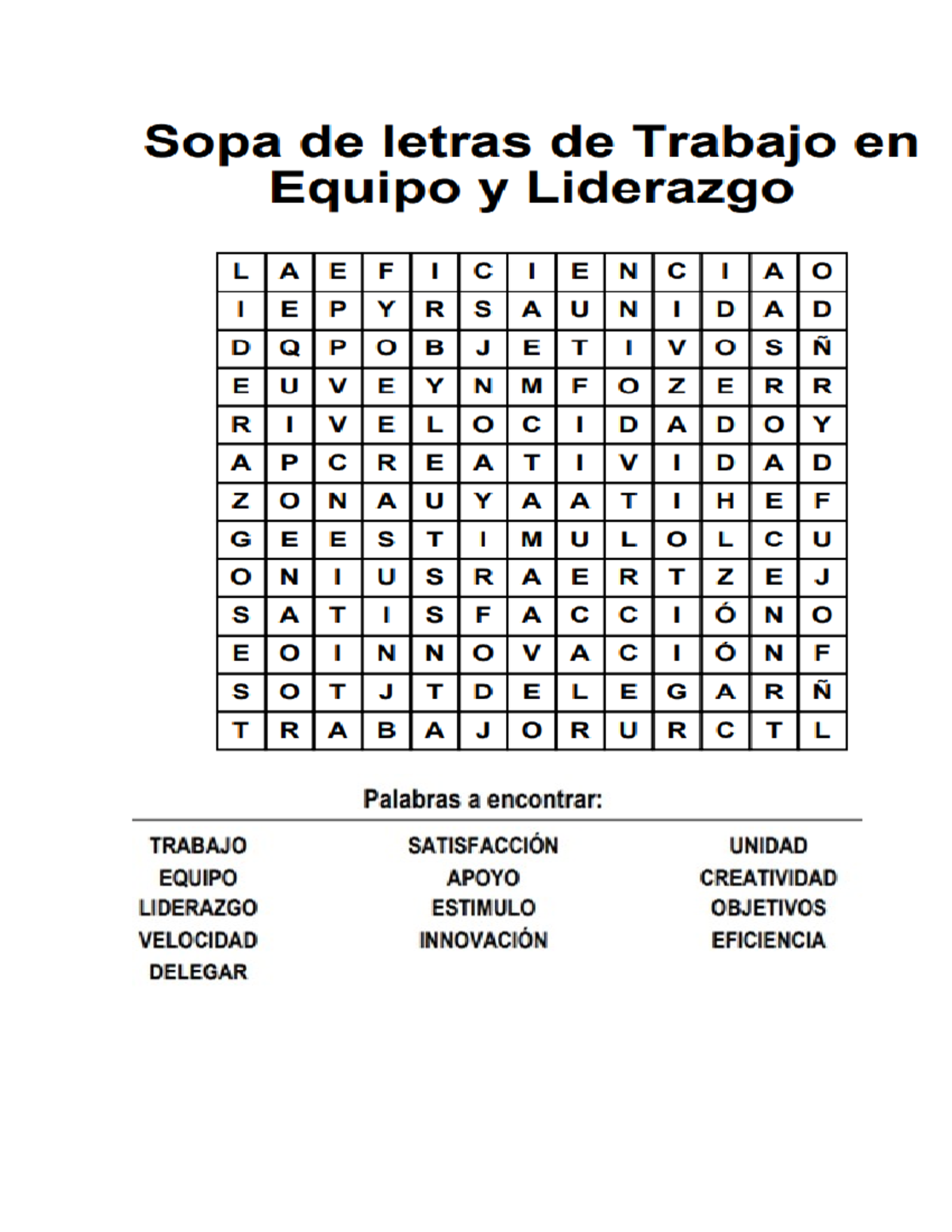 SOPA DE Letras Psicosocial ok - higiene y seguridad laboral - Studocu