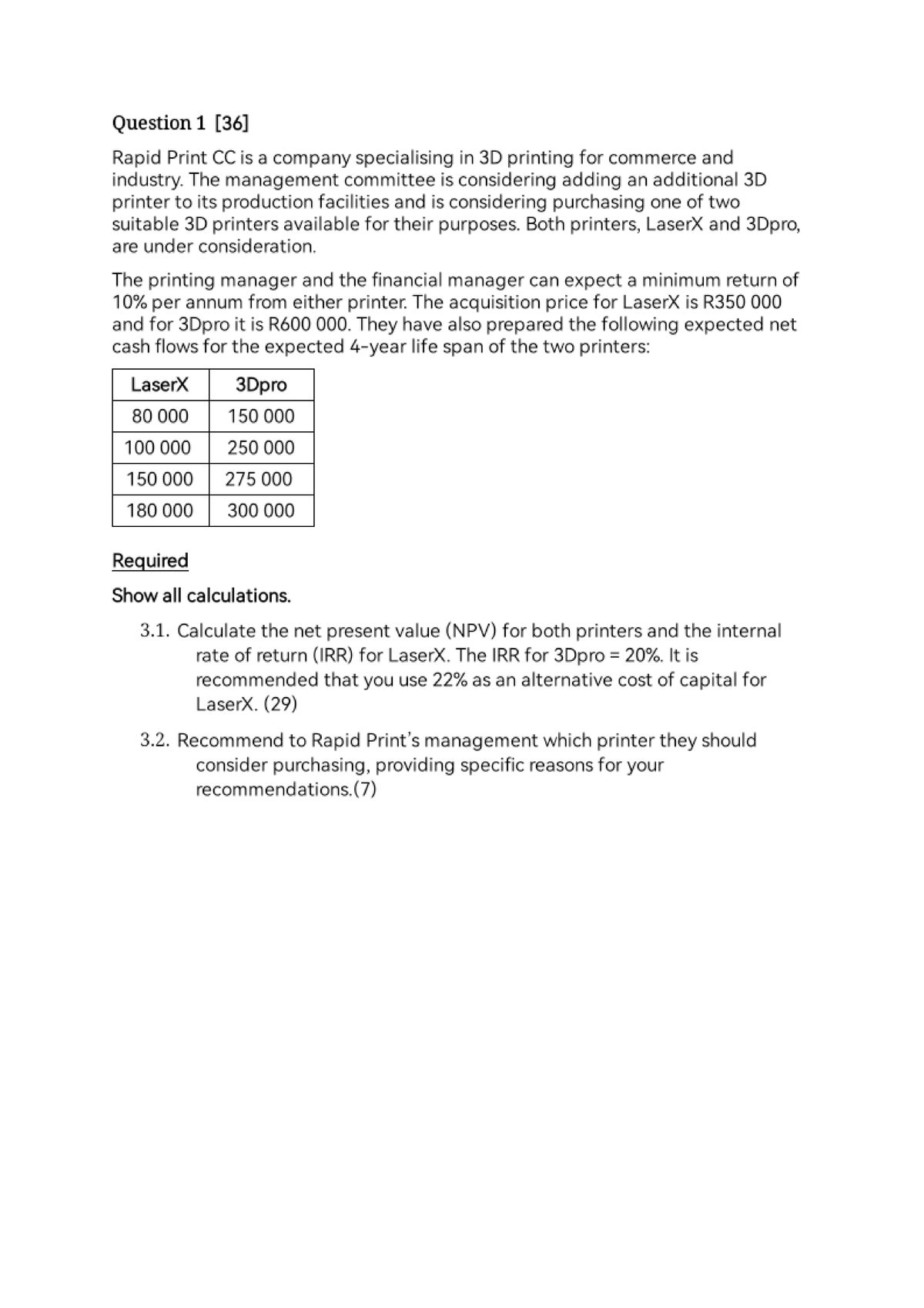 NPV question - NPV - financial management - Studocu