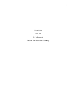 Diana Soling HRM-320 Project 1 Speaker Notes - HRM 320 Project One ...