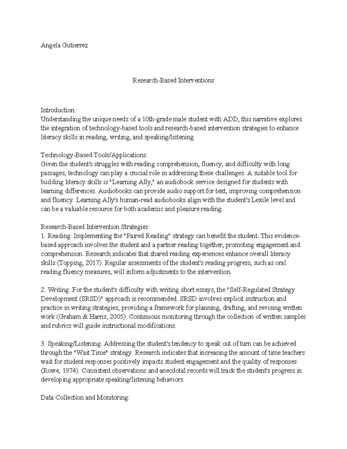 Research-Based Interventions - Angela Gutierrez Research-Based ...