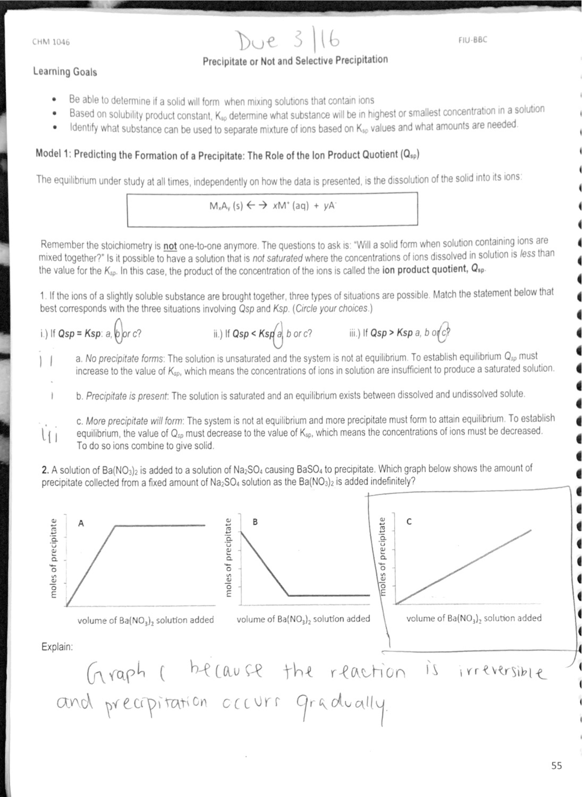 Due 16 - PG 55-56 - CHM1046 - Studocu