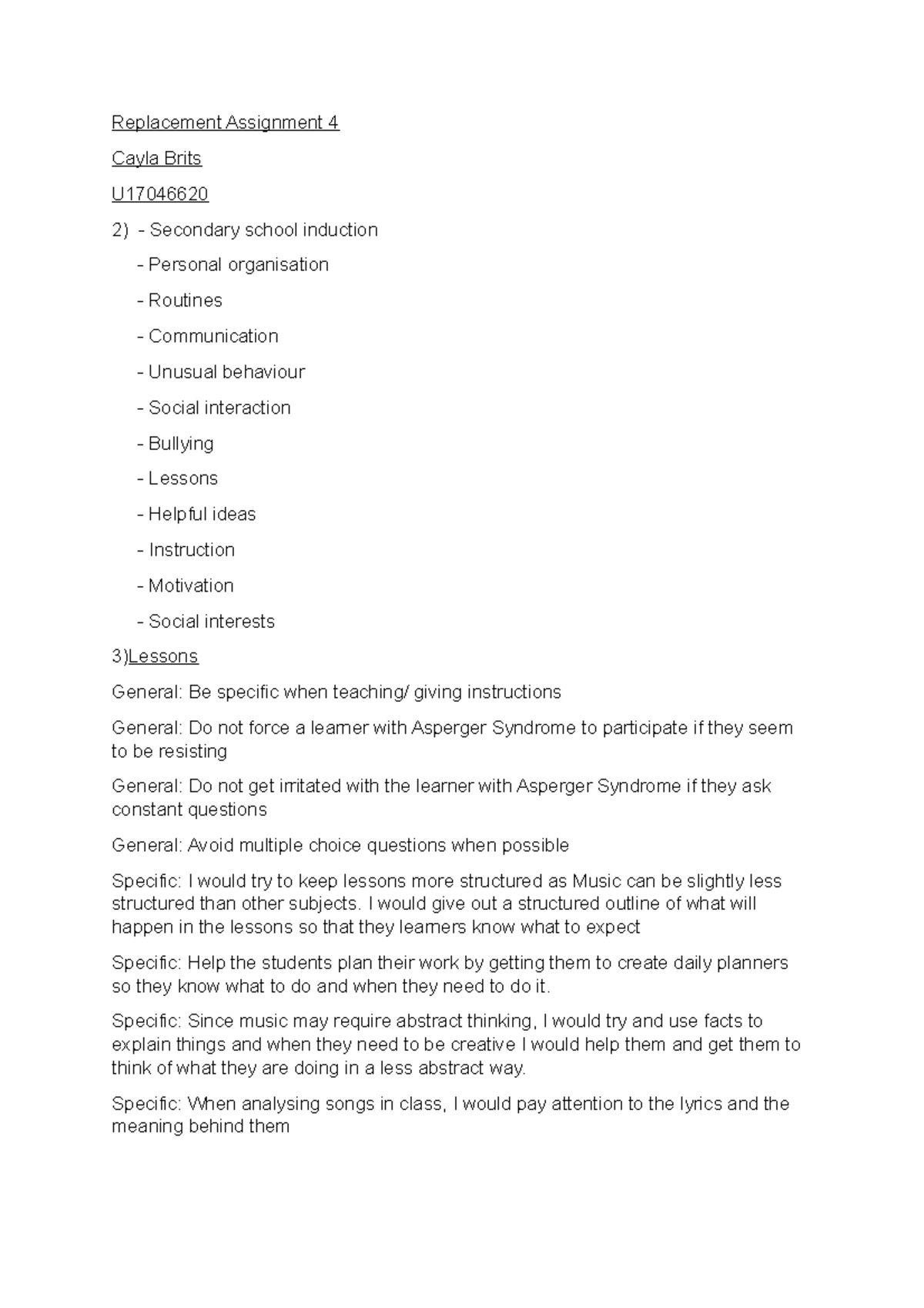 JVB 220 Replacement assignment 4 answer - Replacement Assignment 4 ...