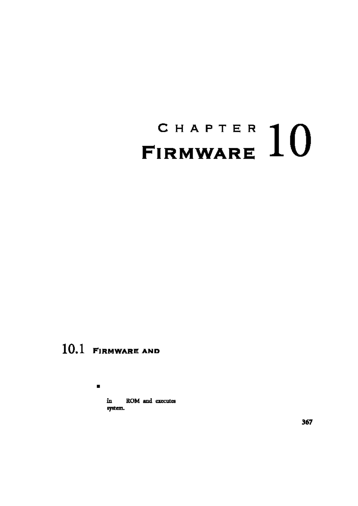 Firm - notes - CHAPTER FIRMWARE 10 10 FIRMWARE AND in ROM and executes ...