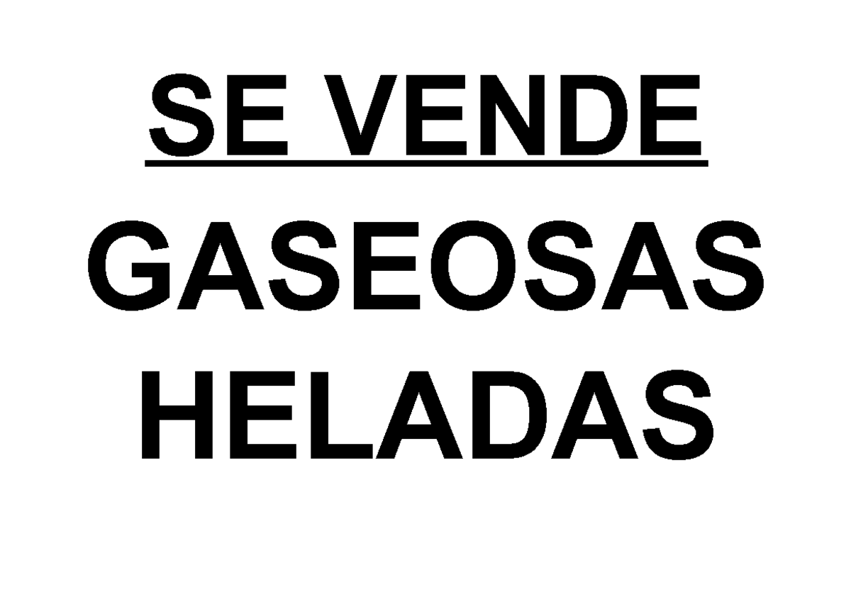SE Vende - Literatura - SE VENDE GASEOSAS HELADAS - Studocu