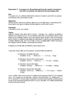 Experiment 3 - lab report - CHM PHYSICAL CHEMISTRY LAB REPORT ...