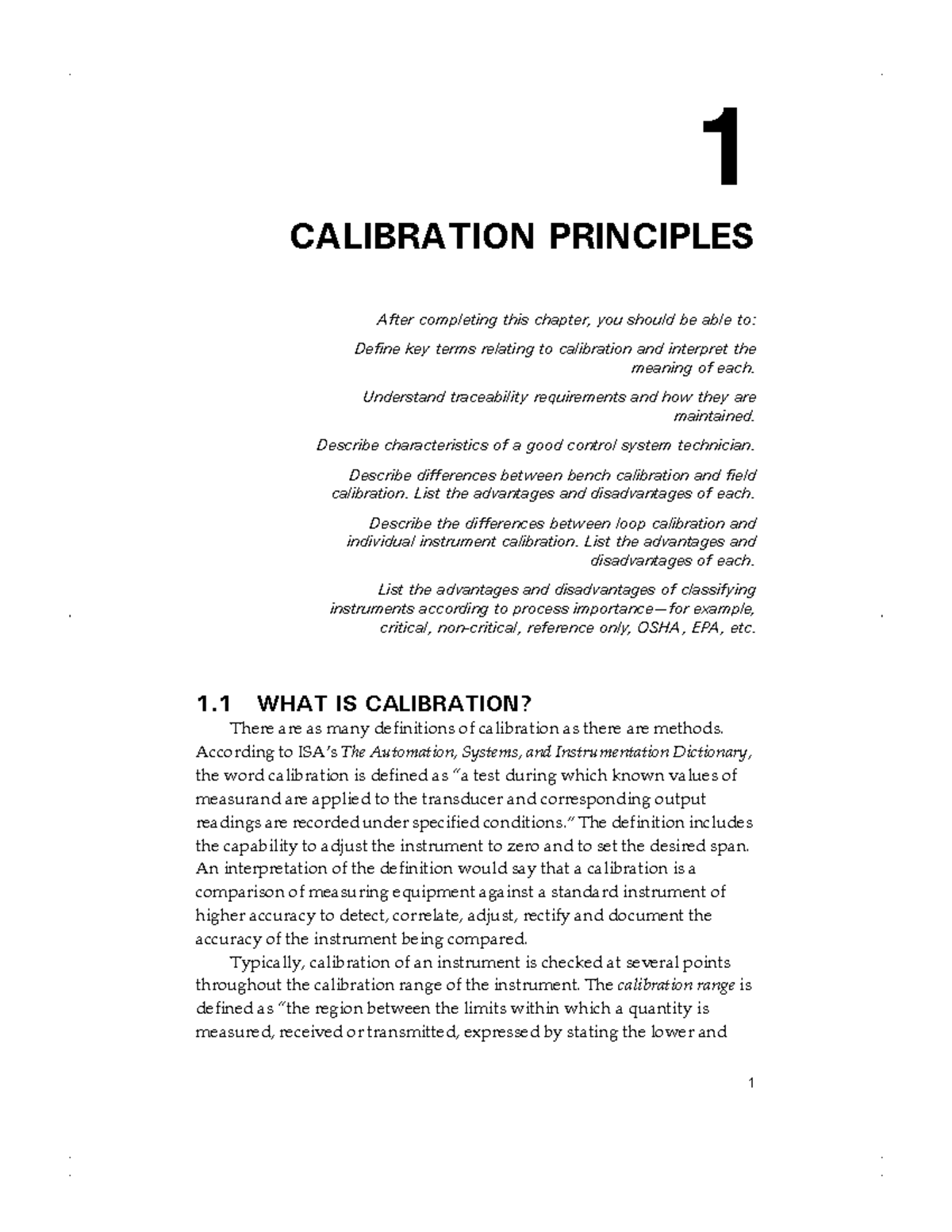 Calabration-principles-chapter 1 - 1 1 CALIBRATION PRINCIPLES After ...
