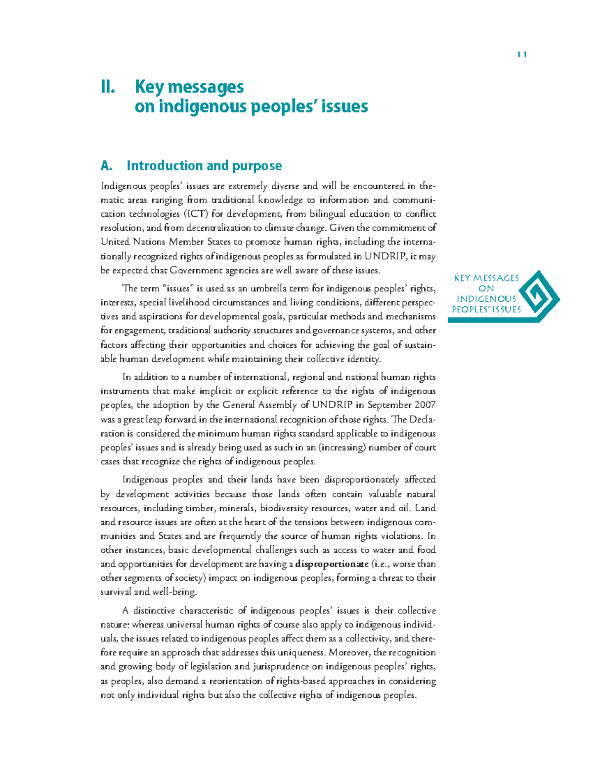 2 TraininGg Development for-Governments - KEY MESSAGES ON INDIGENOUS ...