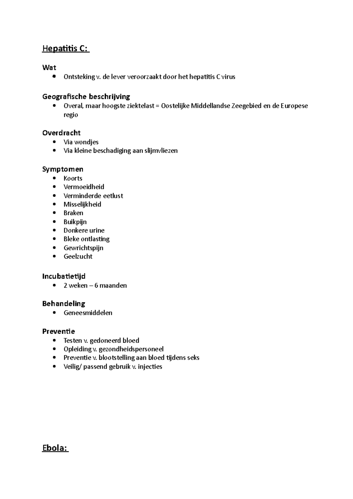 Ziekten infectiebeheersing - Hepatitis C: Wat Ontsteking v. de lever ...