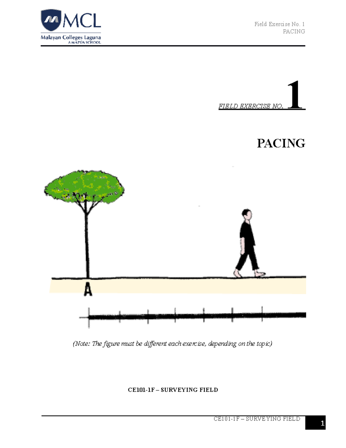 CE101-1F Field report sample format - CE101-1F – SURVEYING FIELD Field ...