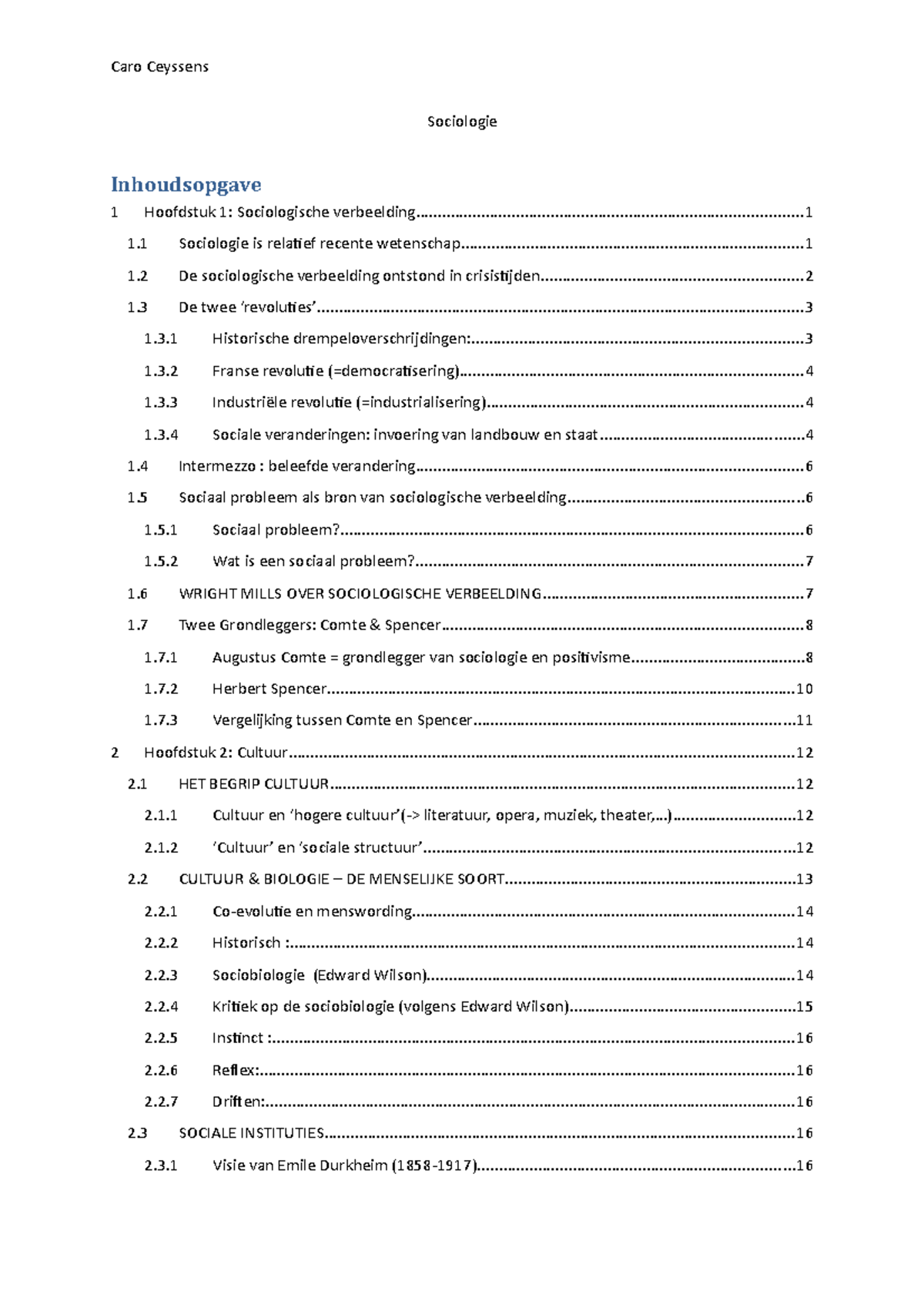 Samenvatting sociologie 2018-2019 (Walter Weyns) - Sociologie 1 ...