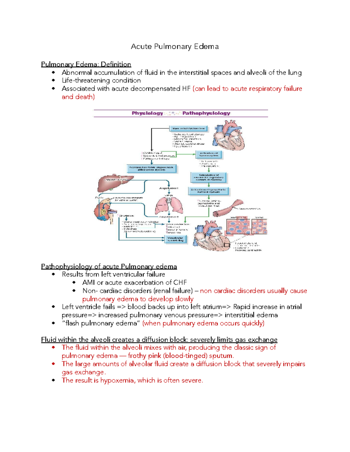 Acute Pulmonary Edema - Acute Pulmonary Edema Pulmonary Edema ...