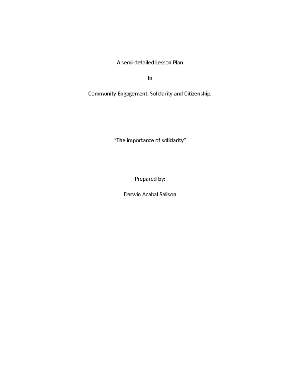 Lesson-plan - Give description - A semi-detailed Lesson Plan In ...