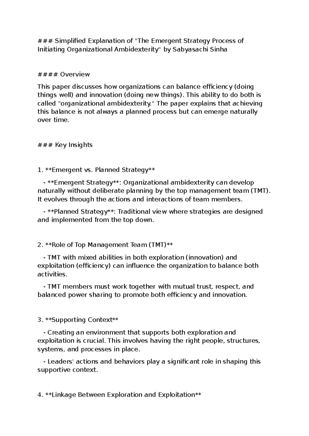 The Emergent Strategy Process - This ability to do both is called ...