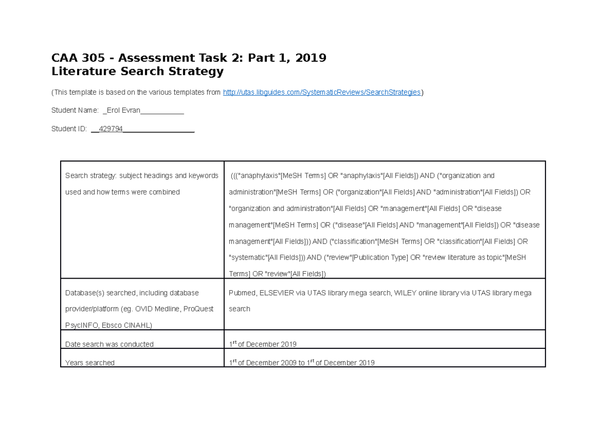 Assessment Task 2 Part 1 - Template-2 - CAA 305 - Assessment Task 2 ...