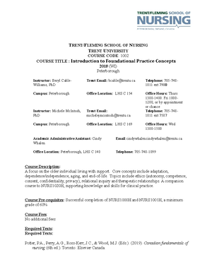 1002termpaper - falls and LTC: preventing falls in LTC - Preventing ...