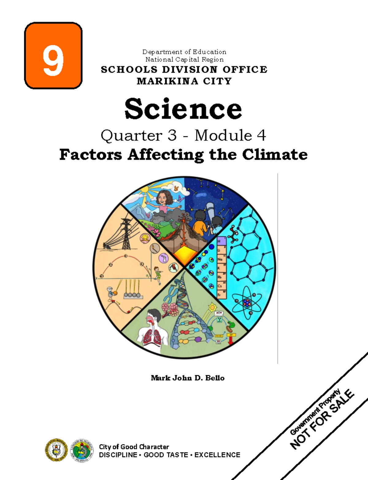 SCI 9 Q3 M4 Factors Affecting the Climate - City of Good Character Mark ...