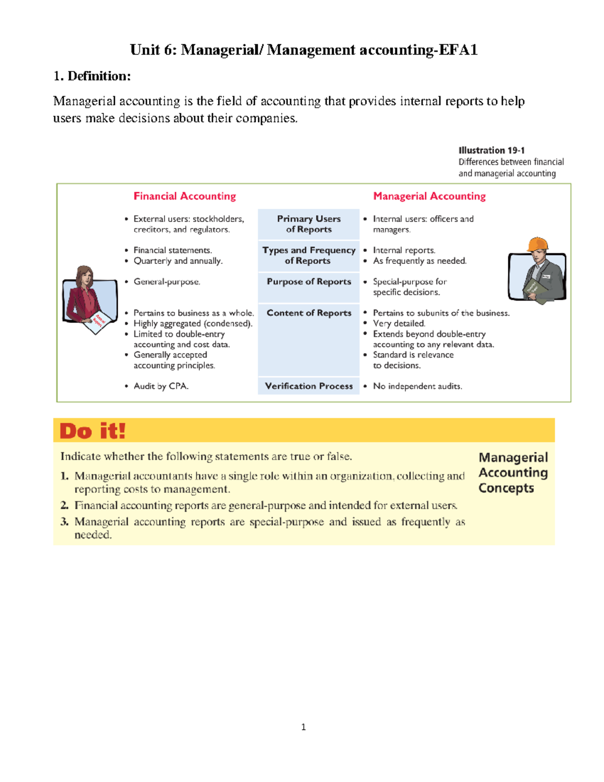 Unit 6-Managerial Accounting - Unit 6: Managerial/ Management ...