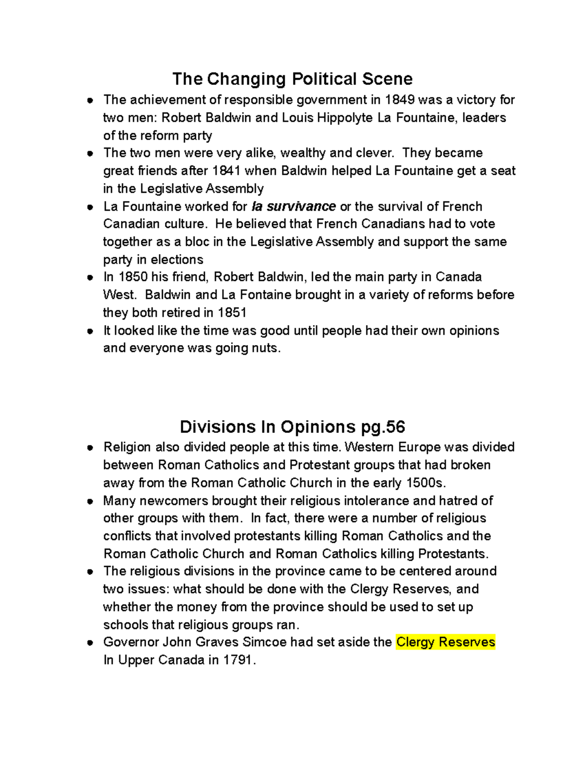 History Chap 2 Simplified - The Changing Political Scene The ...