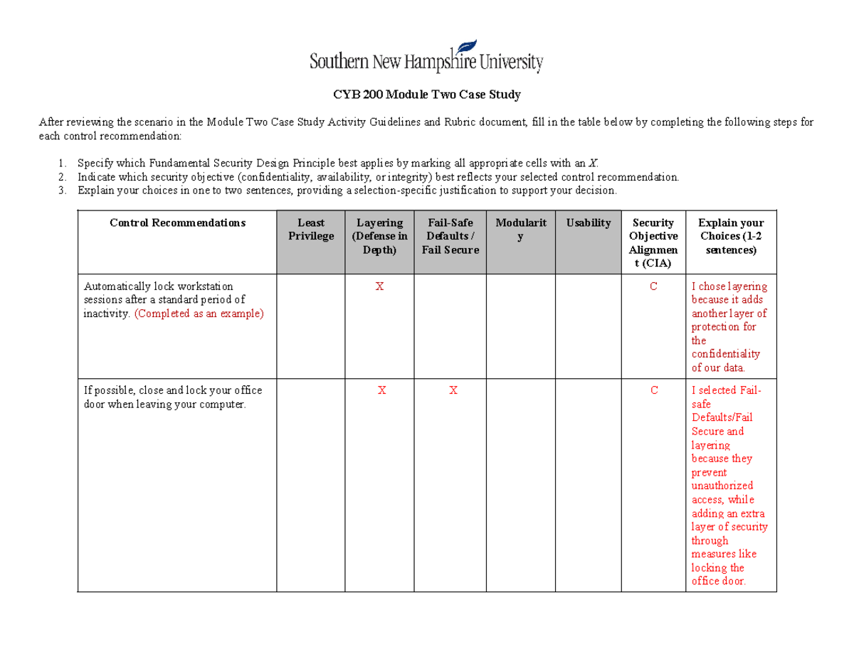 CYB 200 Module Two Case Study Template - CYB 200 Module Two Case Study ...