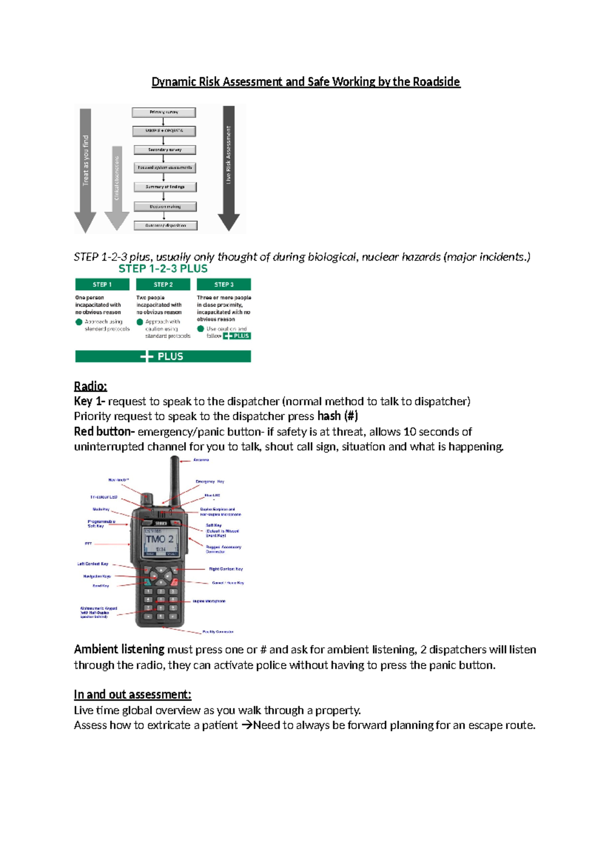Dynamic Risk assessment and safe working by the roadside - Dynamic Risk ...