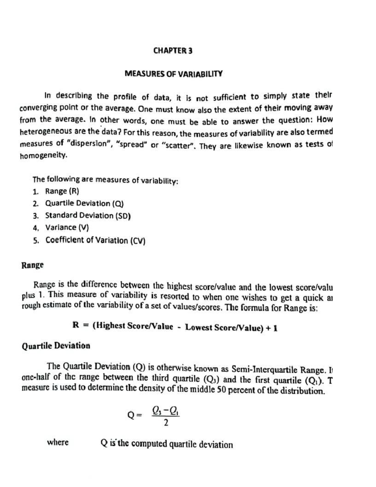 Measures-of-Variability - Secondary Education - Studocu