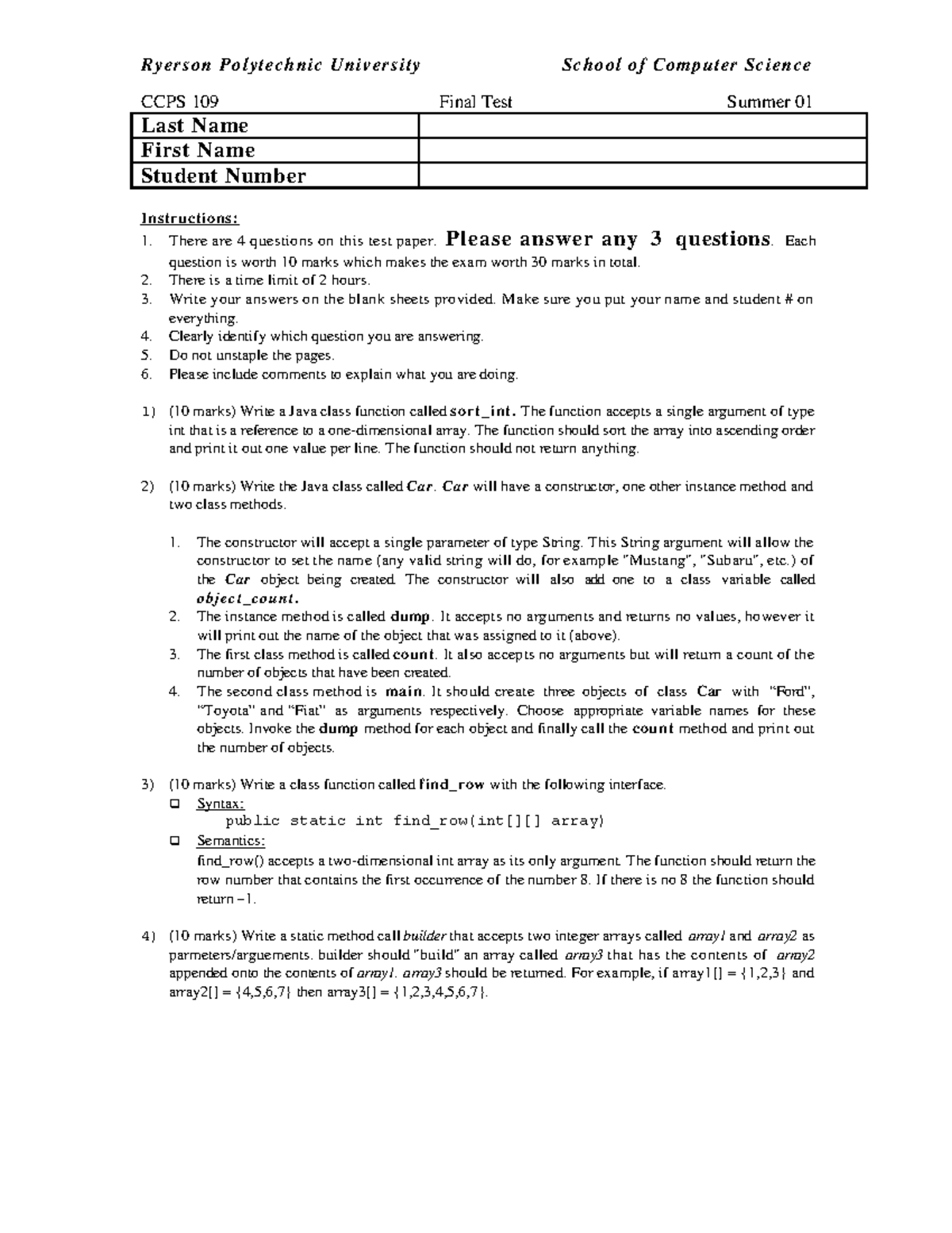 CCPS109s21 Final - Ryerson Polytechnic University School of Computer ...