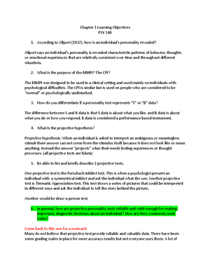 Chapter 5 - Learning objectives these questions are very similar to ...