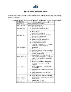 SNHU 107 Module Four Activity Template - SNHU 107 Module Four Activity ...