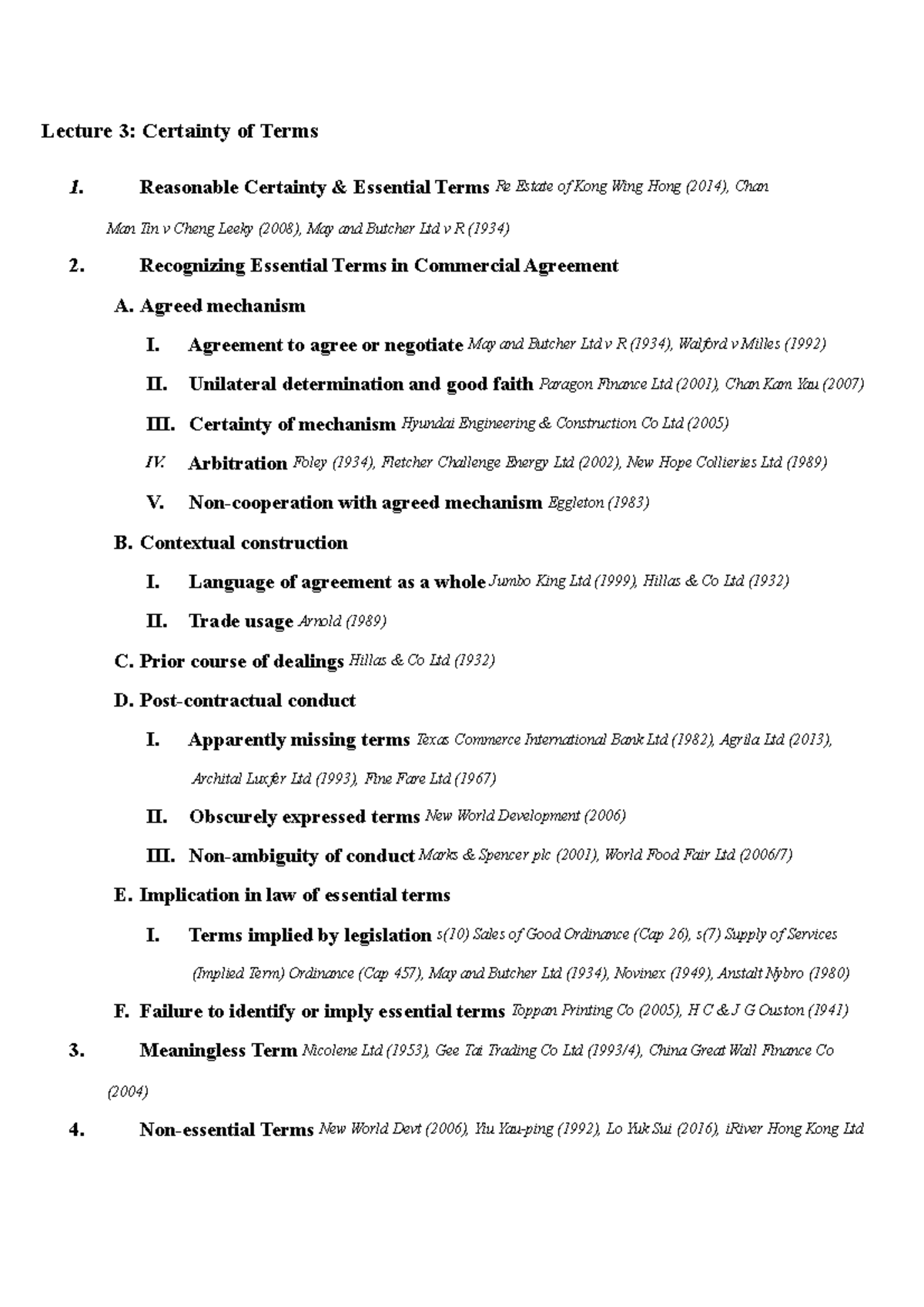 Lecture 3 Certainty of Terms - Lecture 3: Certainty of Terms 1 ...