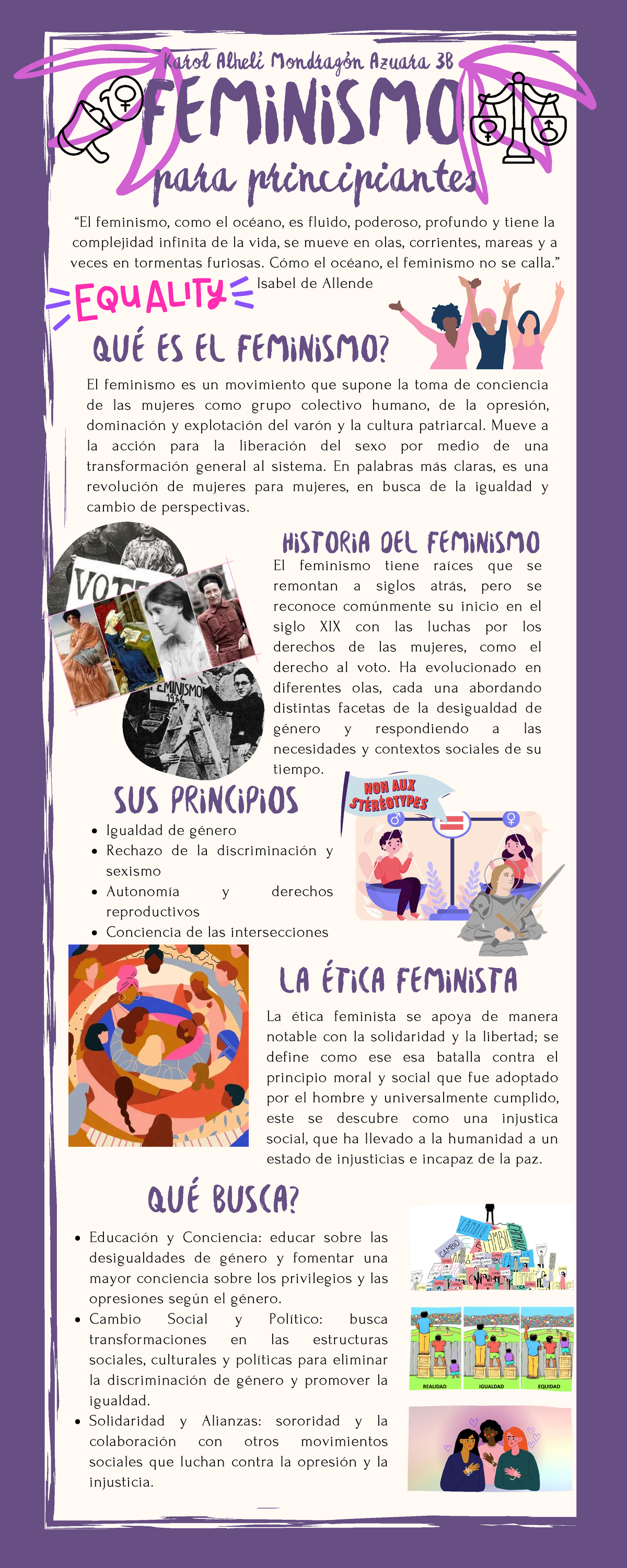 Infografia Feminismo-Karol 3B - FEMINISMO Karol Alhelí Mondragón Azuara ...