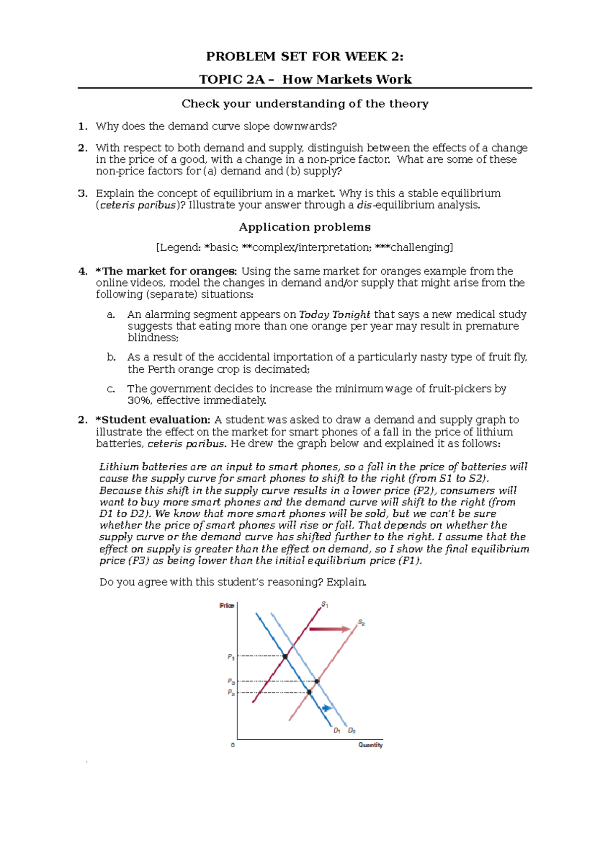 Problem set week 2 - extended questions about the topics covered ...