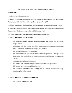 Database Implementasi Tabel Database - MENGELOLA DBMS Prinsip 1 : Data Definition ...