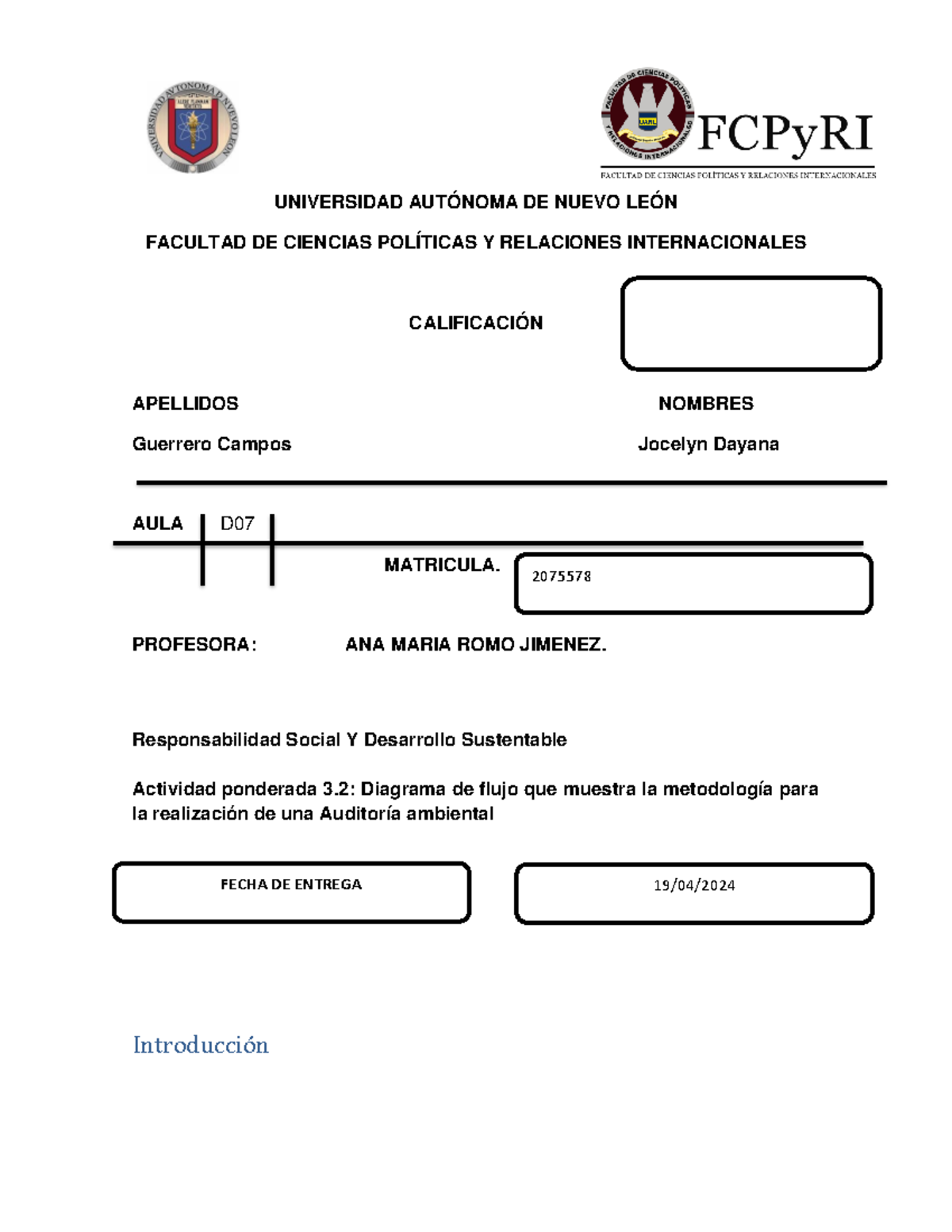 JDGC Rsyds act3 - Actividad ponderada 3.2: Diagrama de flujo que ...