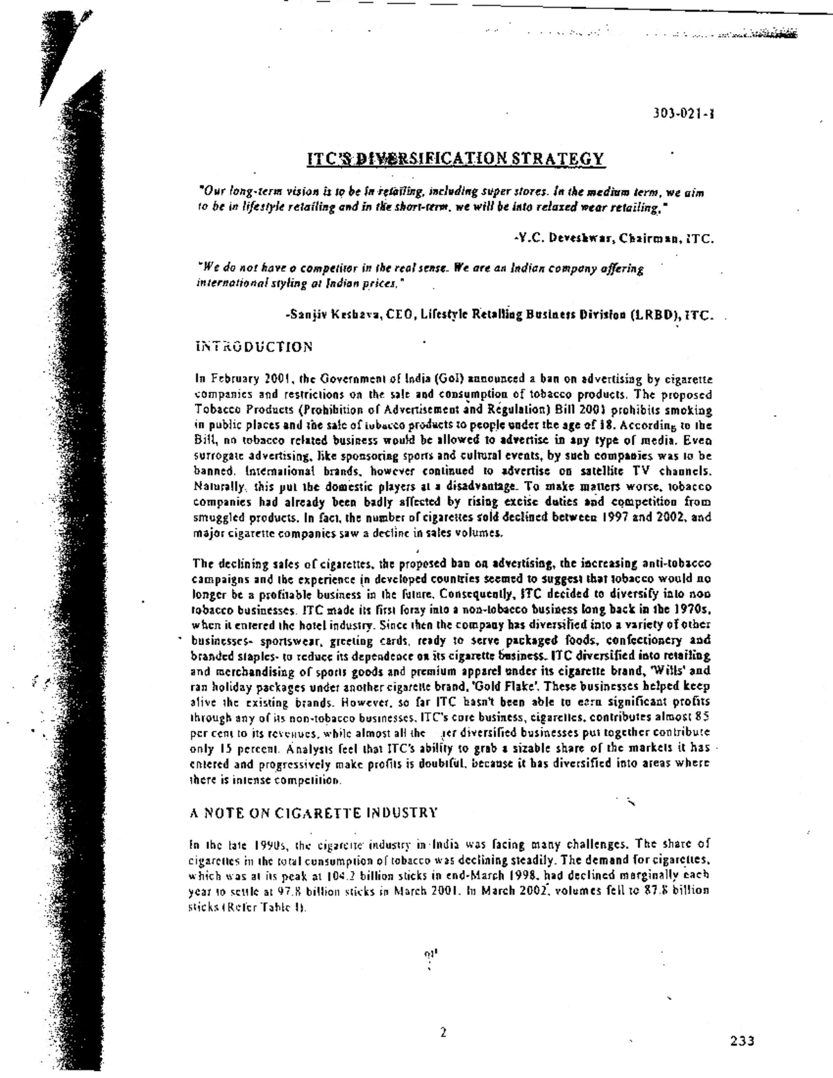 ITC Case 240219 183210 - Studocu