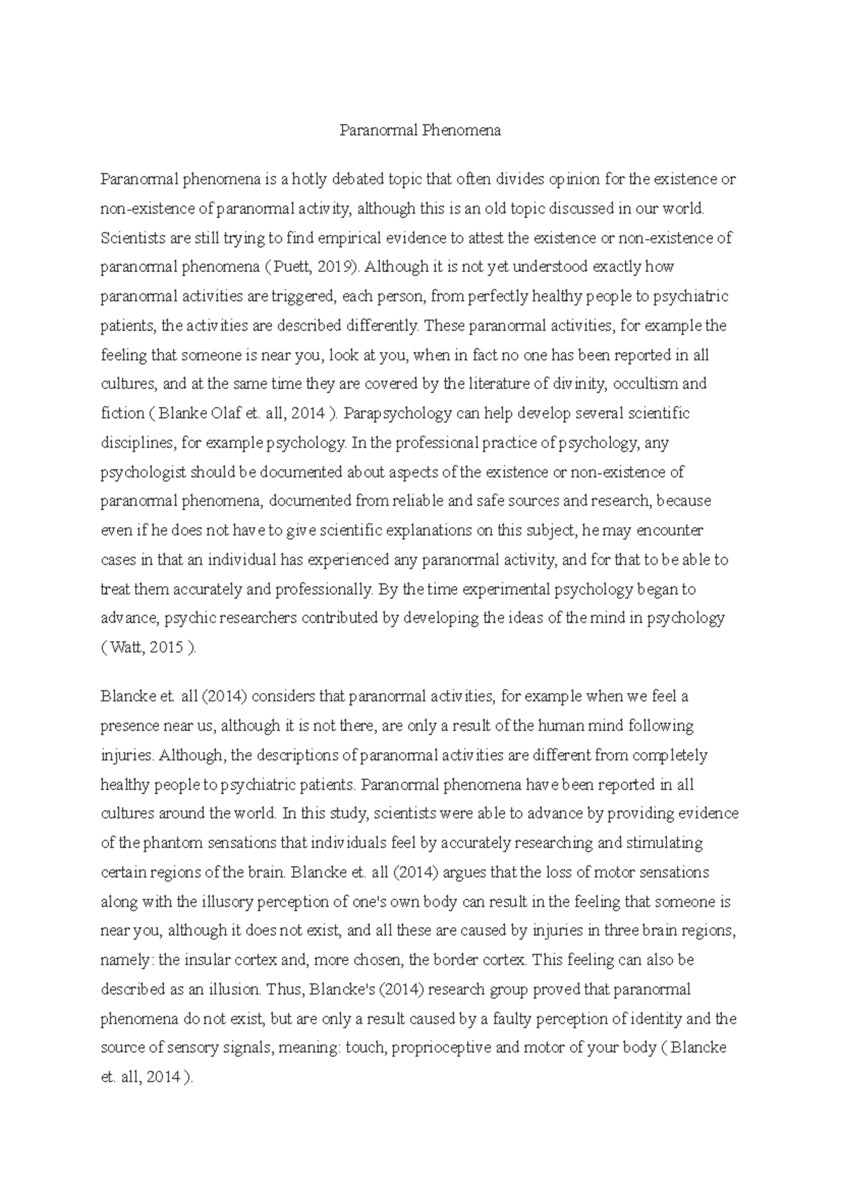 Paranormal phenomena - Paranormal Phenomena Paranormal phenomena is a ...