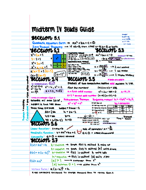 Math Midterm 1 Notes - CHAPTER I PREREQISITES intro to our number ...