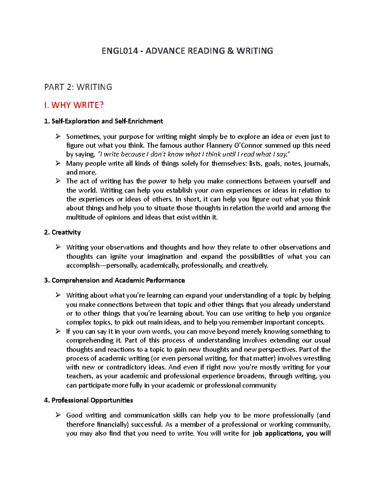 Pre-final-Final coverage - ENGL014 - ADVANCE READING & WRITING PART 2 ...