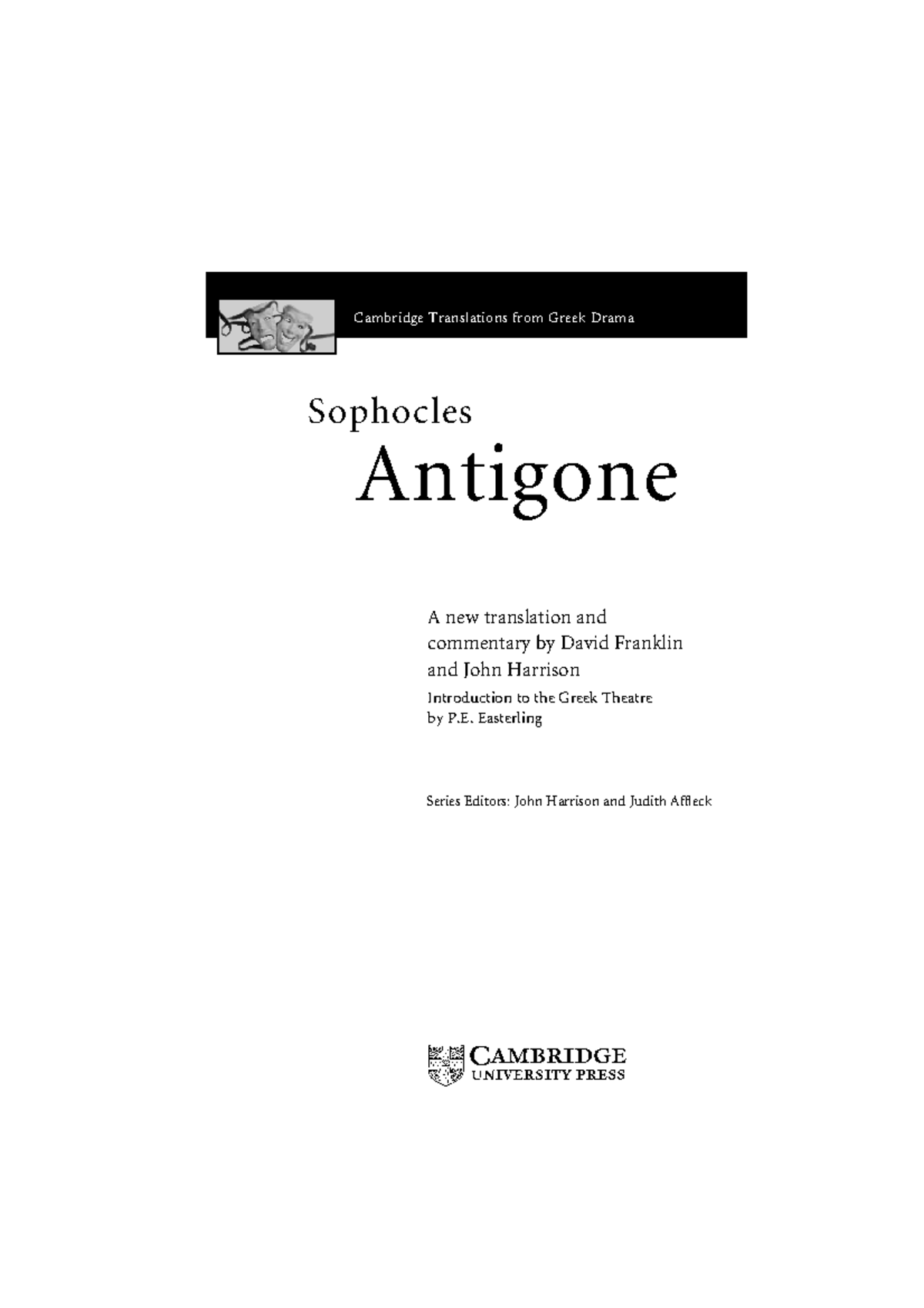 Sophocles-Antigone - Required reading material - Cambridge Translations ...