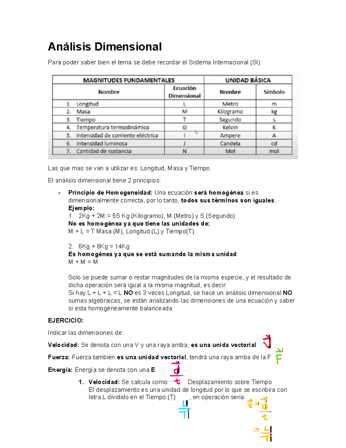 Analisis Dimensional - PH-202 - Studocu