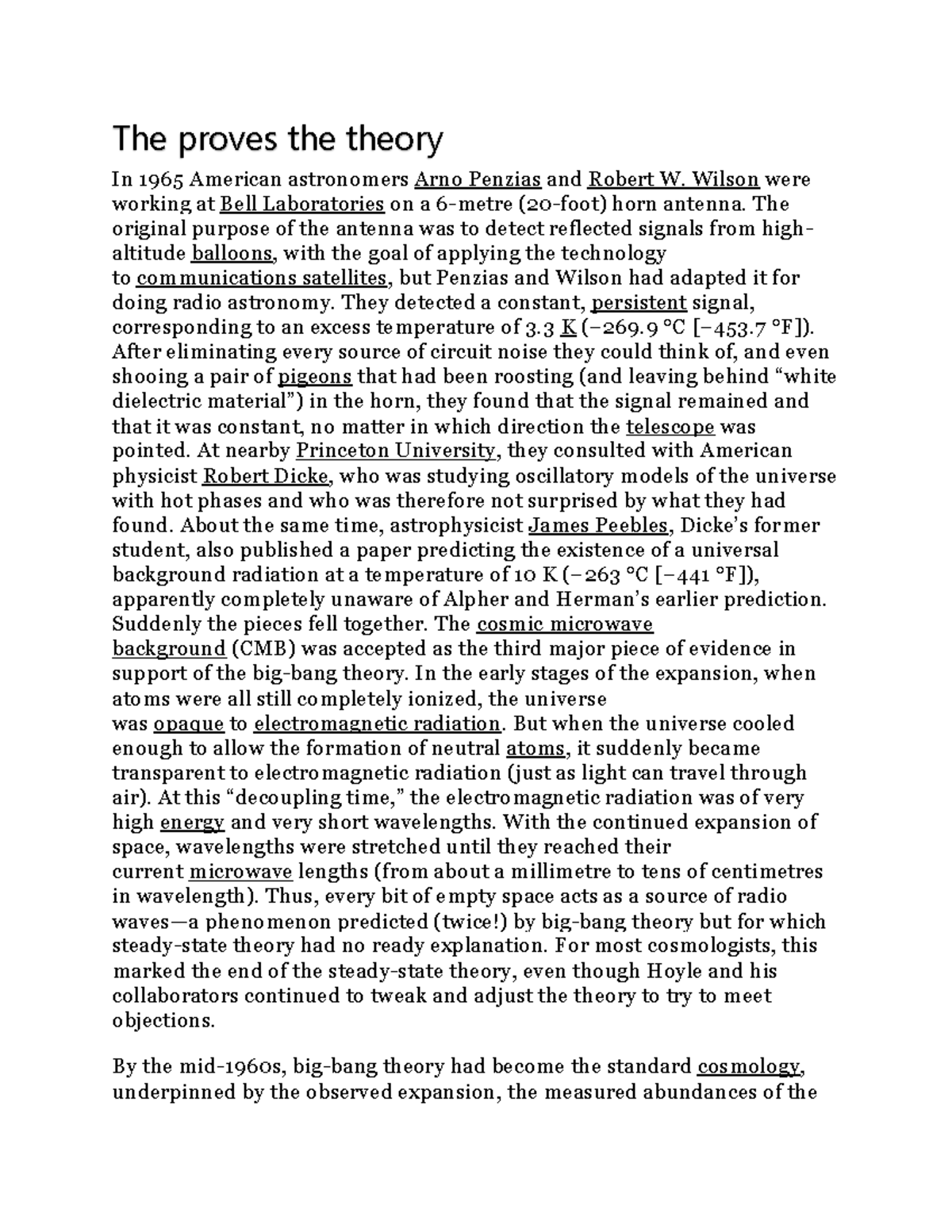 The4 - The steady-state - The proves the theory In 1965 American ...