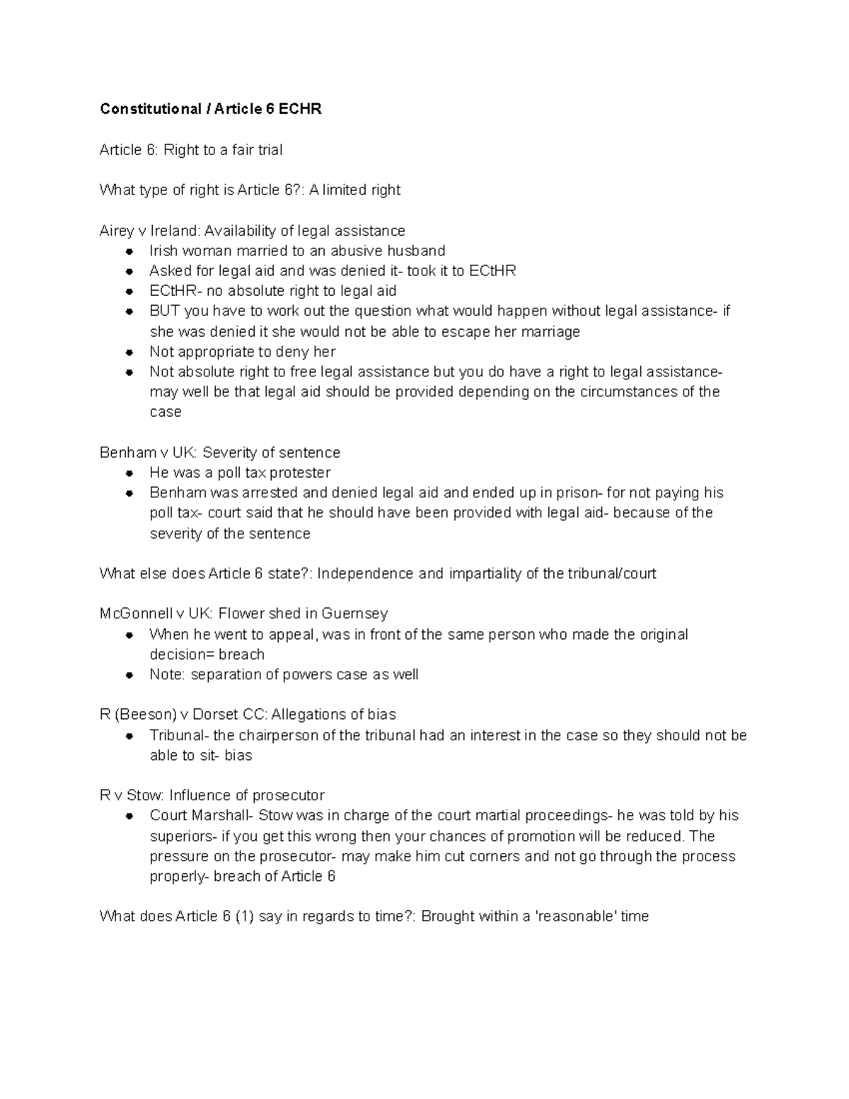 Constitutional Article 6 ECHR - Constitutional / Article 6 ECHR Article ...