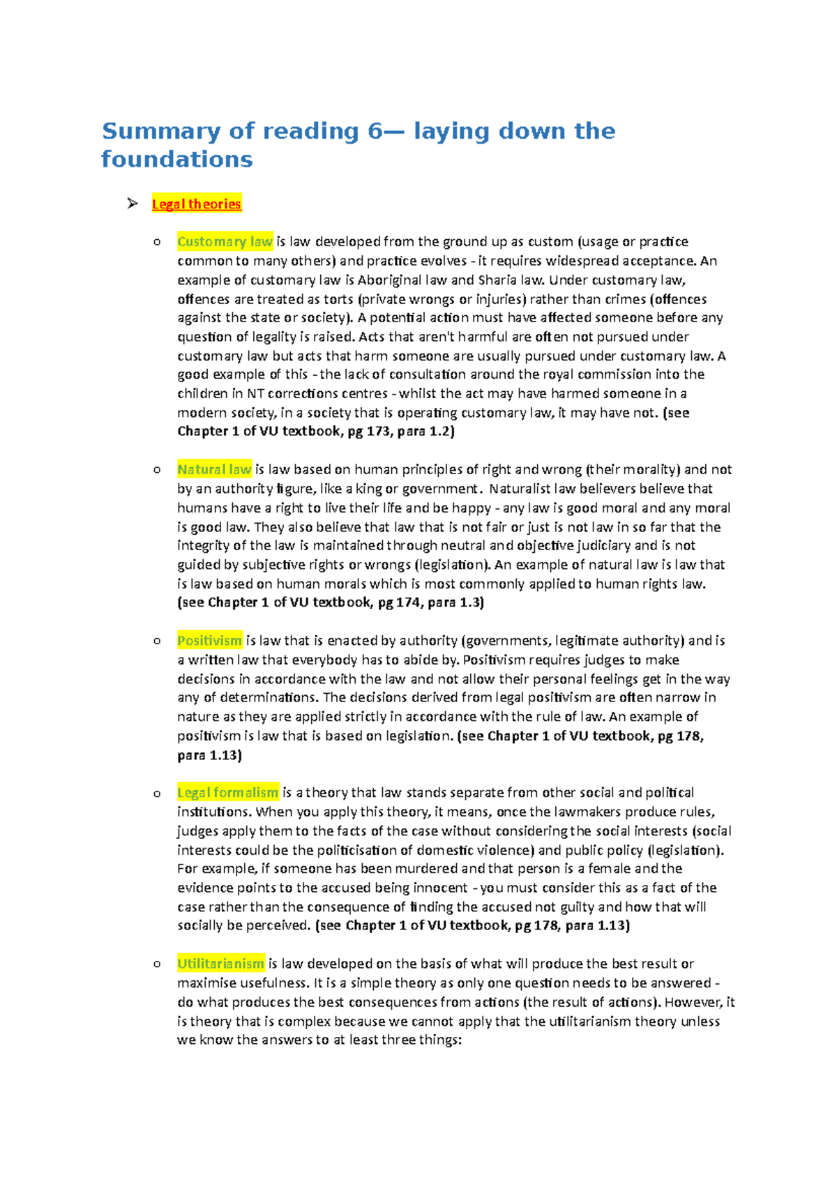 Readings-summary-updated 16Oct16 - Summary of reading 6— laying down ...